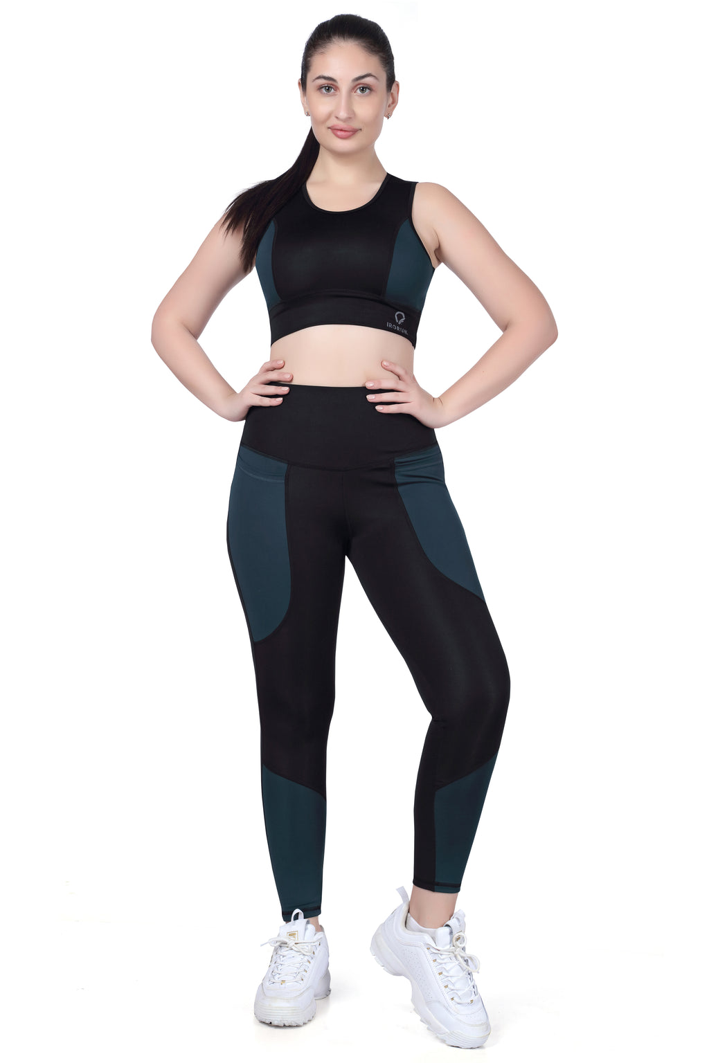 Green Patch Crop Top- Sleek Sleeveless Fit